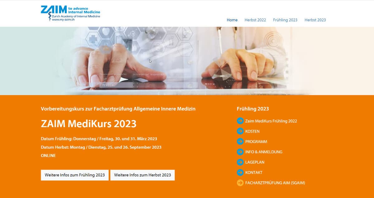 Vorbereitungskurs Frühjahr 2025 zur Facharztprüfung AIM | ZAIM MediKurs